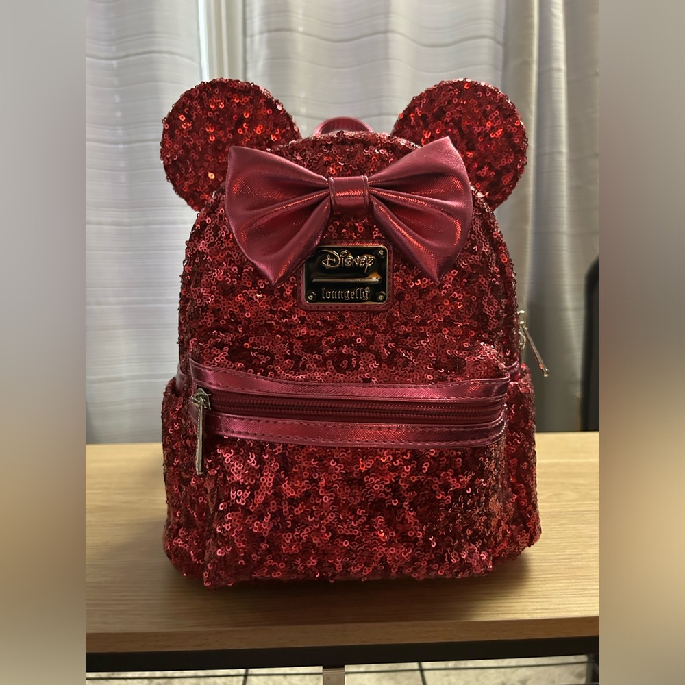 Hot Pink Disney Loungefly Sequin Backpack - Gem